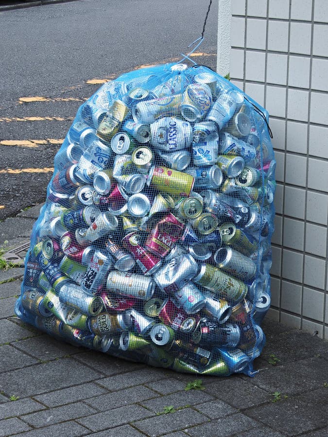 Empty or Waste Cans in a Net for Recycle Editorial Photography - Image ...
