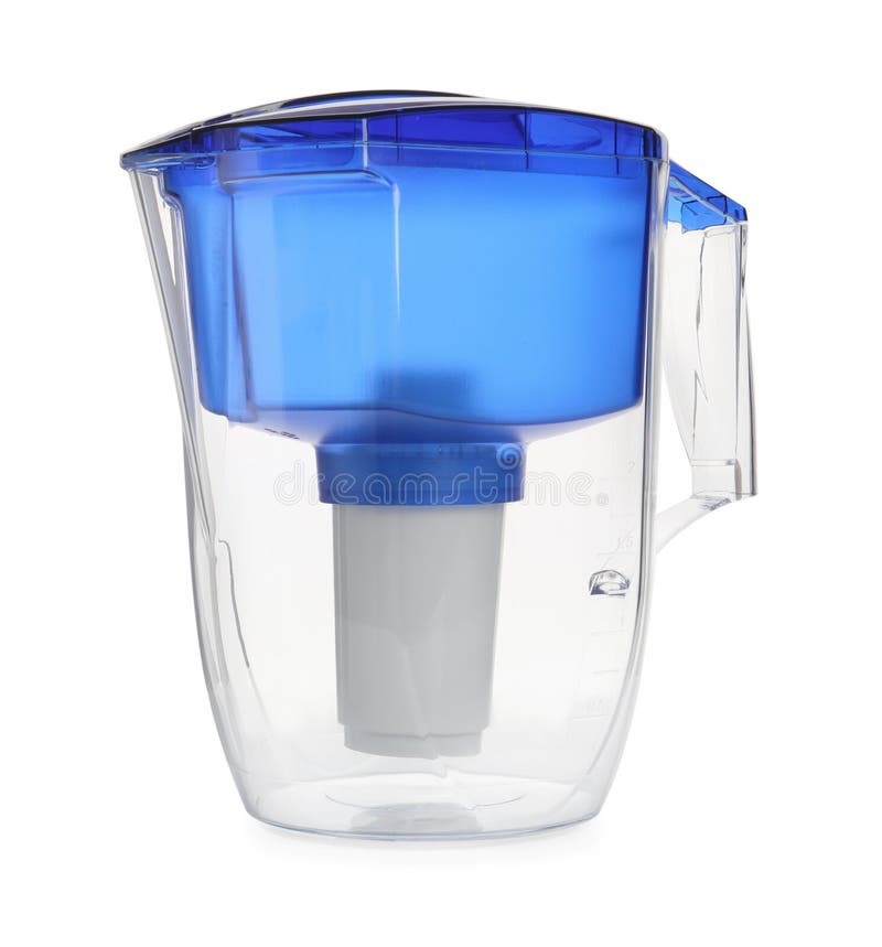 Empty Water Filter Jug Isolated on White Stock Photo - Image of ...