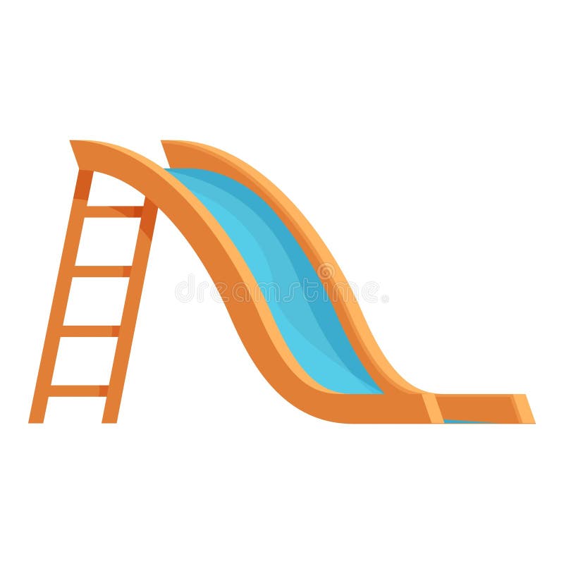 Empty Water Slide Standing on White Background is Waiting for Children ...