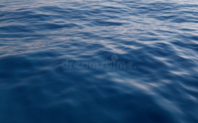 Empty Water Surface, 3d Rendering Stock Illustration - Illustration of ...