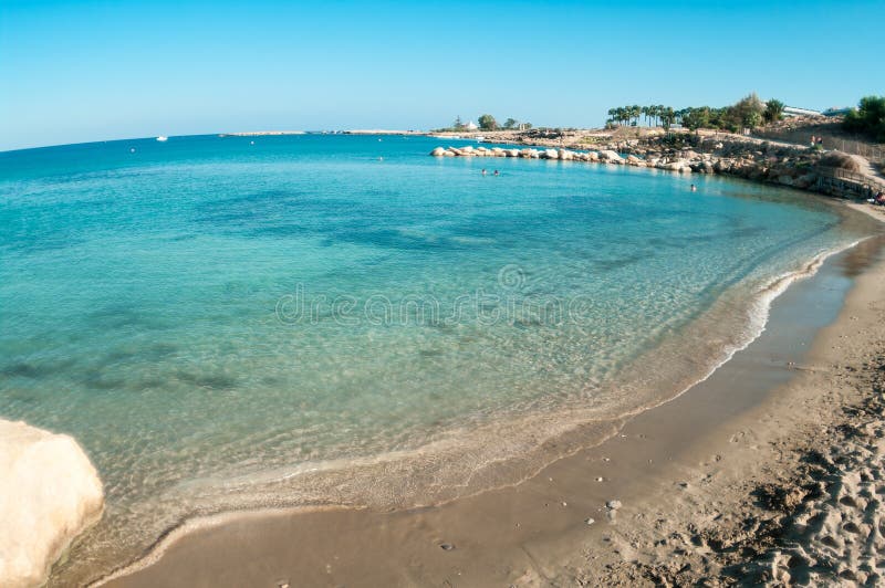 Beach at Hotel in Kiris (Kemer), Turkey Stock Photo - Image of palm ...