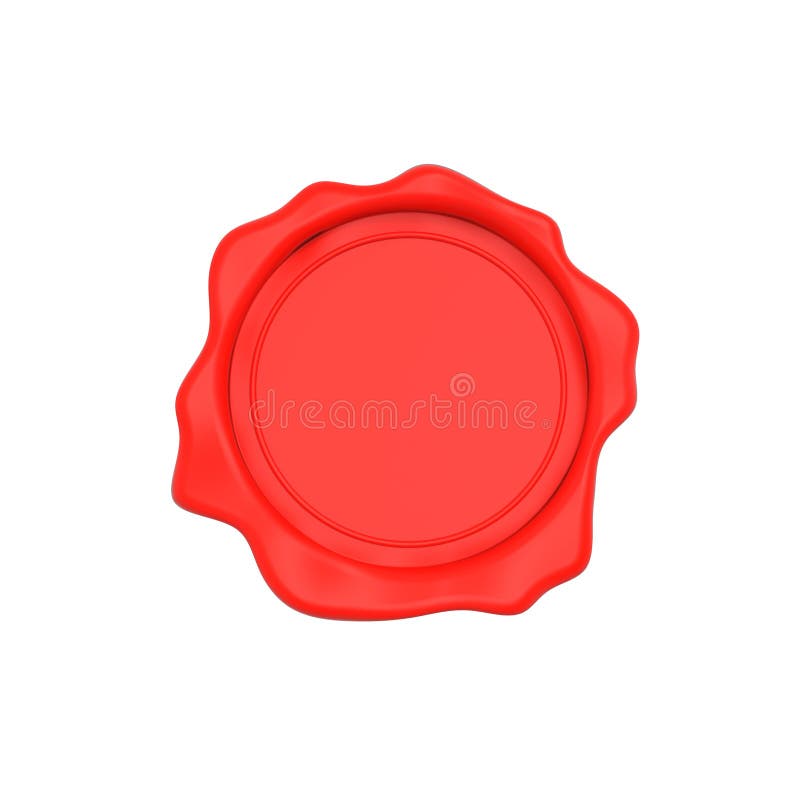 Empty Wax Seal Stamp Isolated On White Background Stock Illustration Illustration Of Closeup