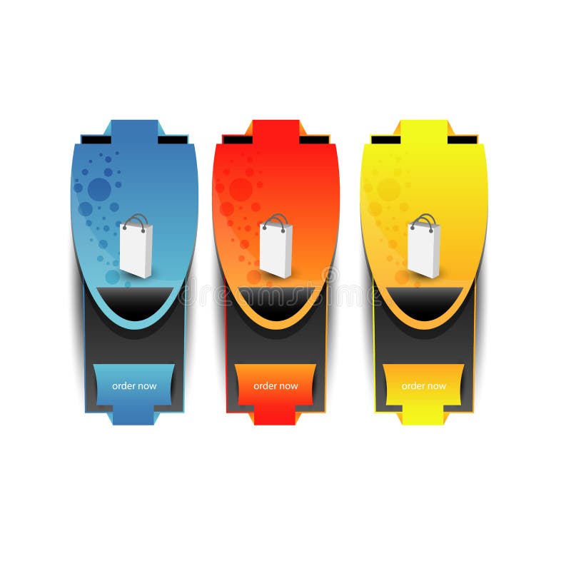 Empty Web Banner Set for Your Advertisement Stock Vector - Illustration ...