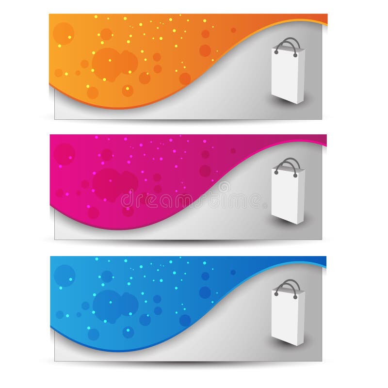 Empty Web Banner for Your Advertisement Stock Vector - Illustration of ...