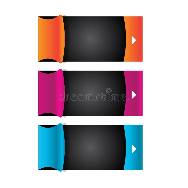 Empty Web Banner for Your Advertisement Stock Vector - Illustration of ...