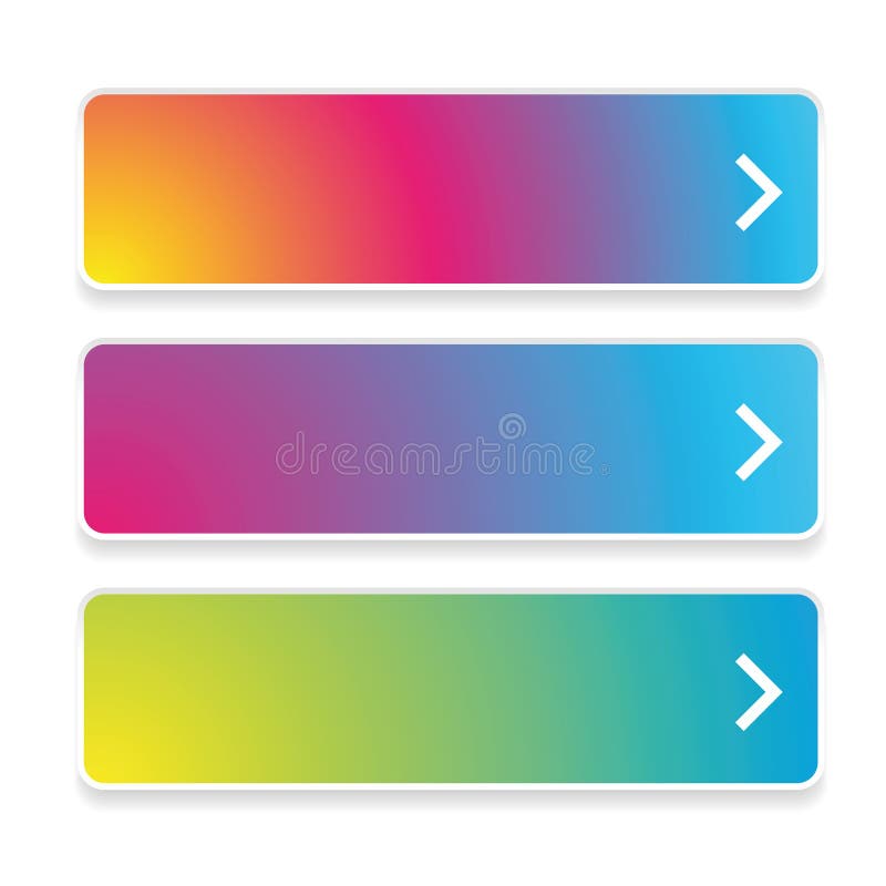 Empty Web Button Set Colorful Stock Vector - Illustration of element ... Empty Web Button Set Colorful Stock Vector - Illustration of element ...