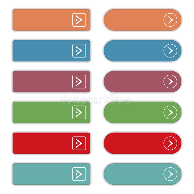 Empty Web Button Set. Vector Illustration Eps10 Stock Vector ...