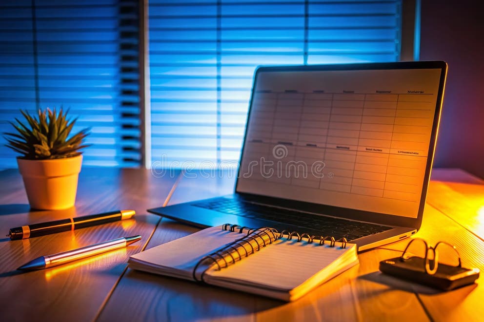 Empty Weekly Planner Silhouette a Visual Representation of Productivity ...