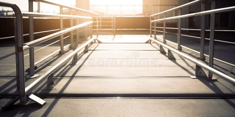 An Empty Wheelchair Ramp, Symbolizing the Barriers Faced by Individuals ...