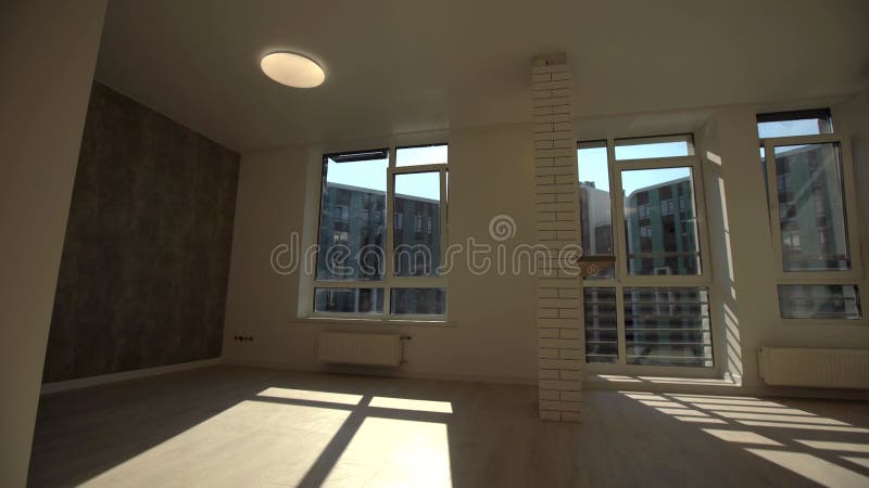 Empty White Apartment in a New Residential Building Stock Video - Video ...