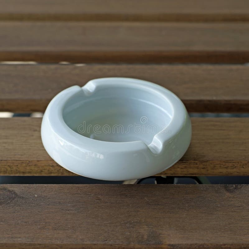 Empty white ashtray stock photo. Image of pollution, warning - 63251592