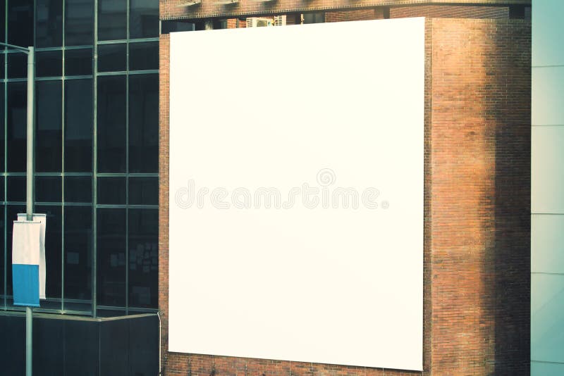 Bill Board on Night City Background Front Stock Photo - Image of clean ...