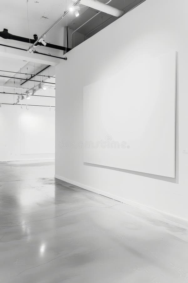 An Empty White Blank Wall in an Art Gallery AI Generated Stock ...