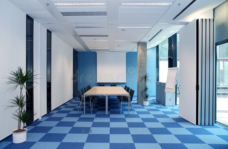 Plain Office Space Interior Stock Image - Image of indoor, floor: 24736349