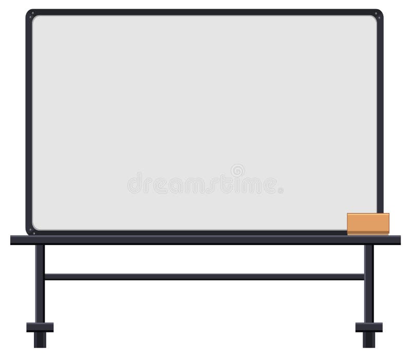 Empty White Board with Stand Stock Vector - Illustration of stand ...