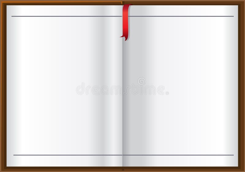 Empty White Book Background for Your Text Stock Vector - Illustration ...