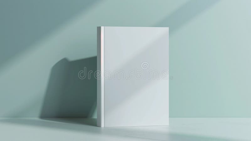 Empty White Book Cover Mockup Template Stock Illustration ...