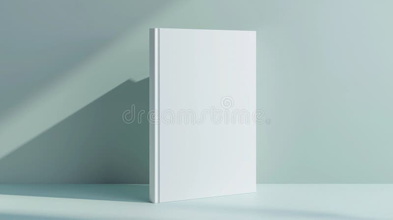 Empty White Book Cover Mockup Template Stock Illustration ...
