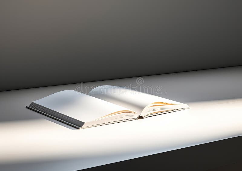 White Book on Surface in Style of Minimalism Stock Illustration ...