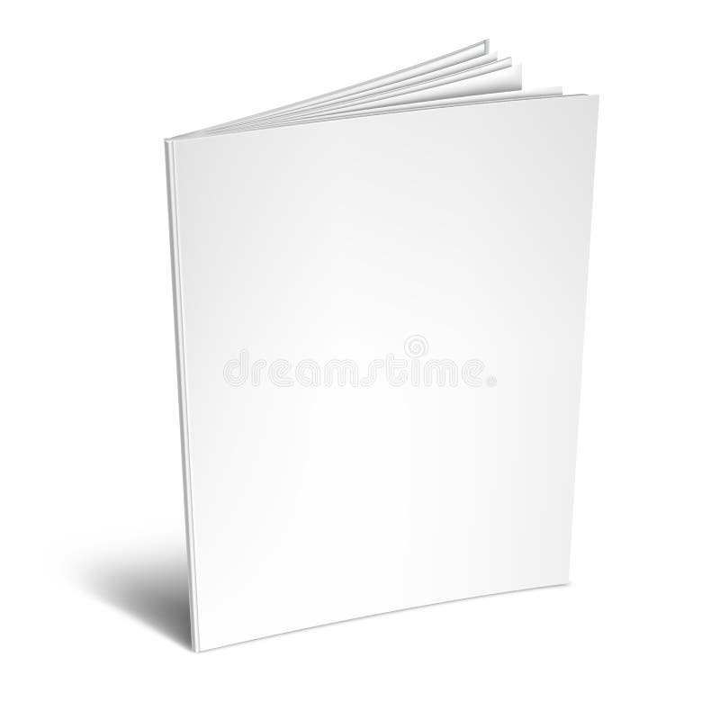 Empty White Book or Magazine Stock Vector - Illustration of template ...