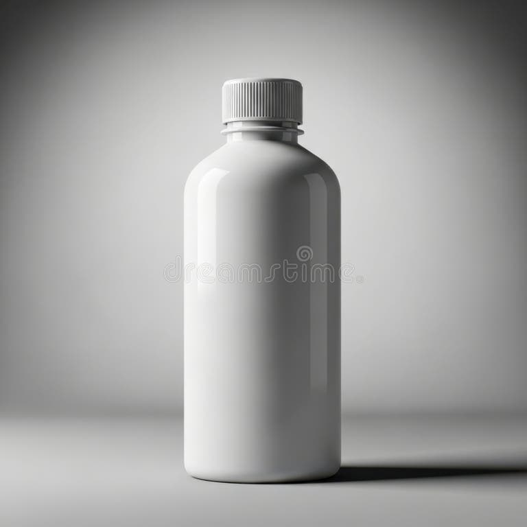 Single Empty White Bottle Stock Illustrations – 10,328 Single Empty ...