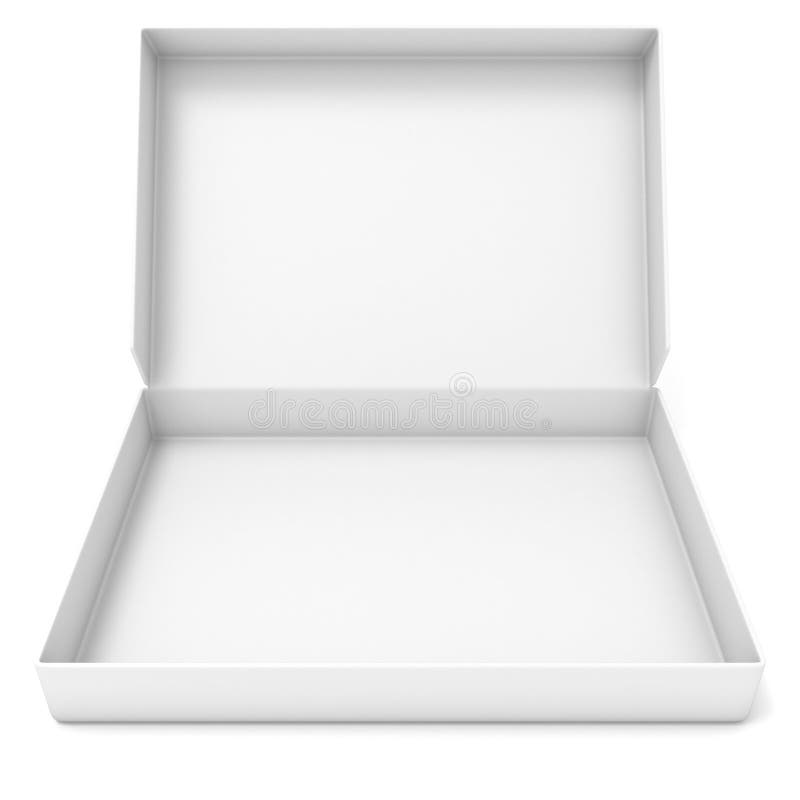 Empty White Box. Front View Stock Illustration - Illustration of front ...