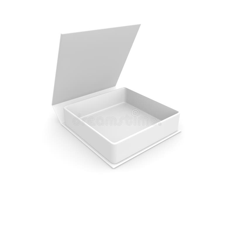 Empty White Box for Gifts and Other Goods. Isolated White Background ...