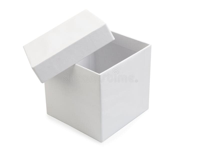 Empty White Box Isolated on White Background Stock Image - Image of ...