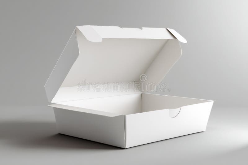 Empty White Box Ready for Packaging Items in a Minimalist Setting Stock ...