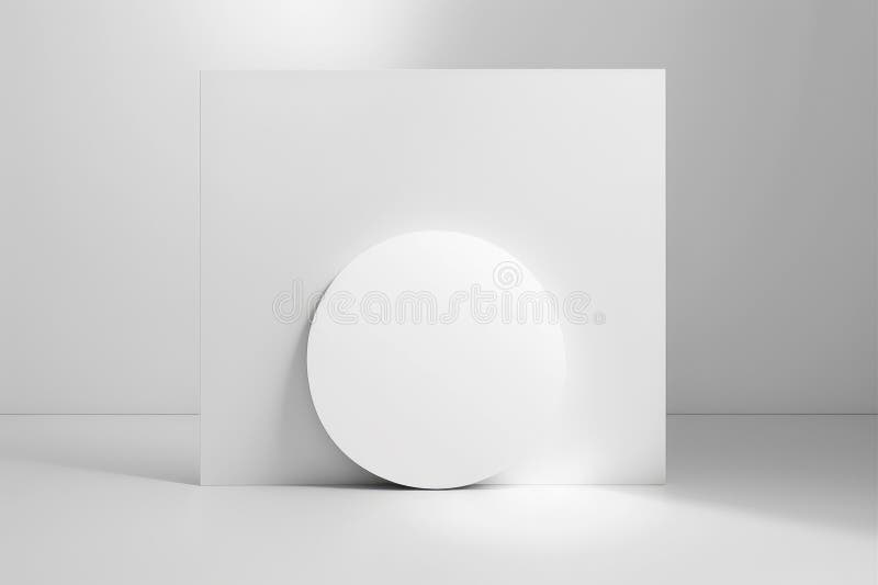 An Empty White Box with Shadow on it. Generative AI Stock Illustration ...