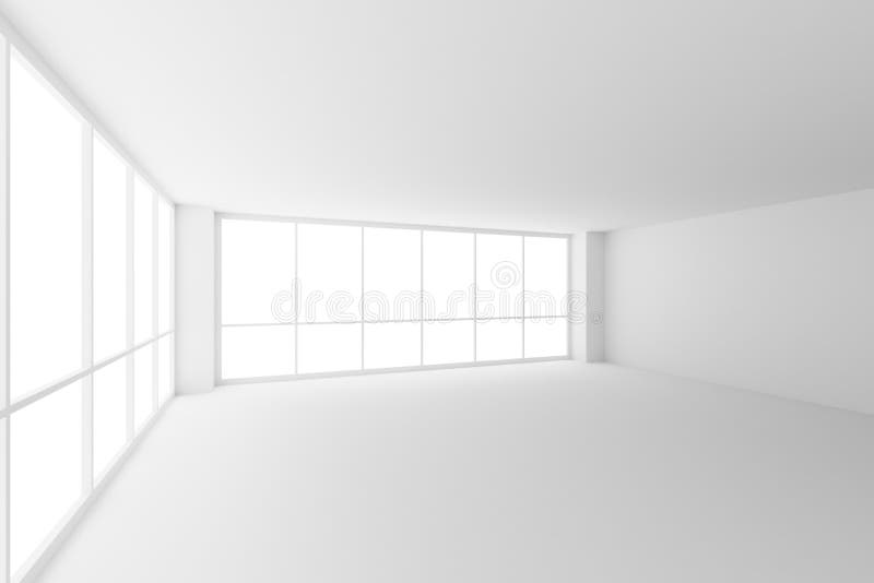 White Colorless Wall in Classic Style Empty Room Architectural Stock ...