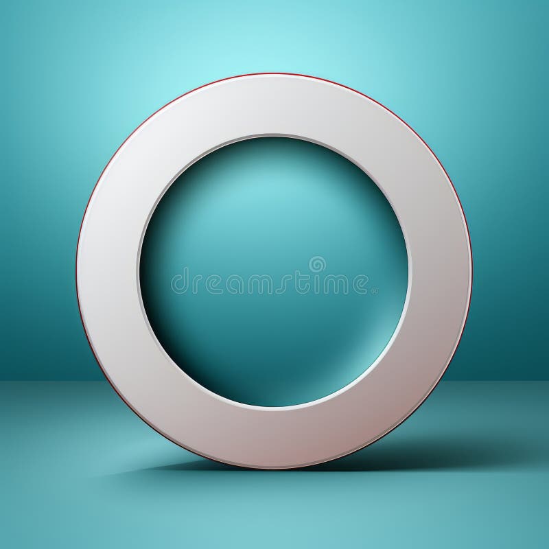 An Empty White Circle on a Blue Background Stock Illustration ...