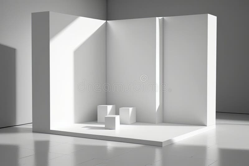 Empty White Corner. Abstract Studio Background for Product ...