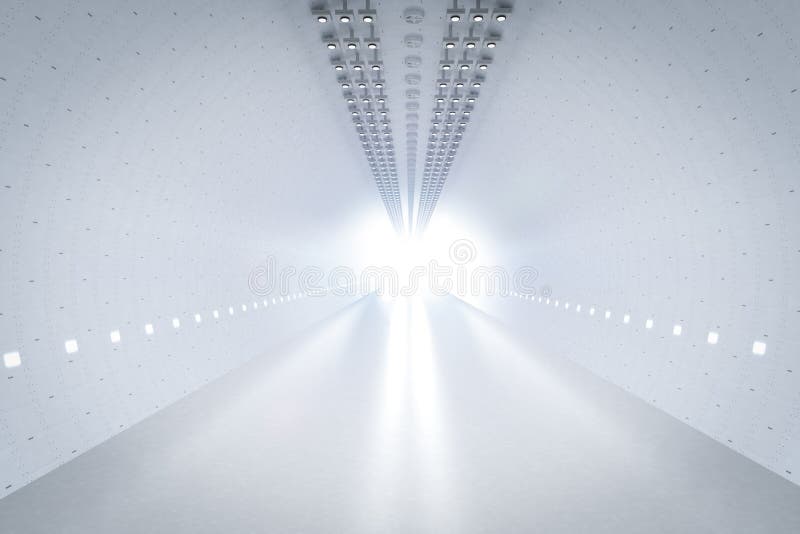 Empty White Corridor or Walkway Hall Space Stock Illustration ...