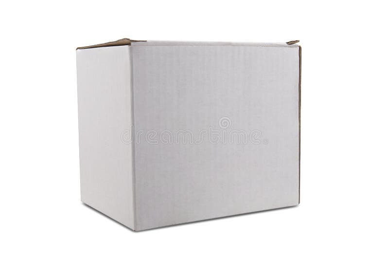 Empty Open White Cube Box Isolated on White Background Mock Up Stock ...