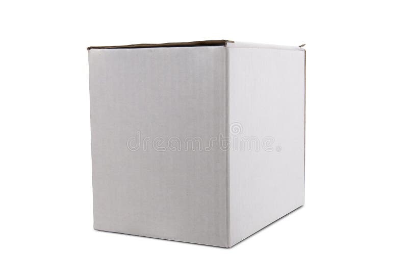 Empty Open White Cube Box Isolated on White Background Mock Up Stock ...