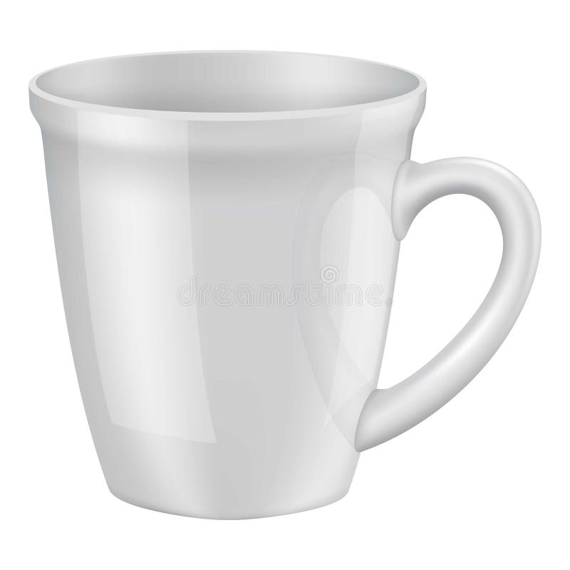 Empty White Cup I Mockup, Realistic Style Stock Vector - Illustration ...