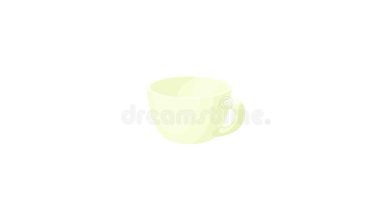 Empty White Cup Icon Animation Stock Video - Video of kitchen, cafe ...