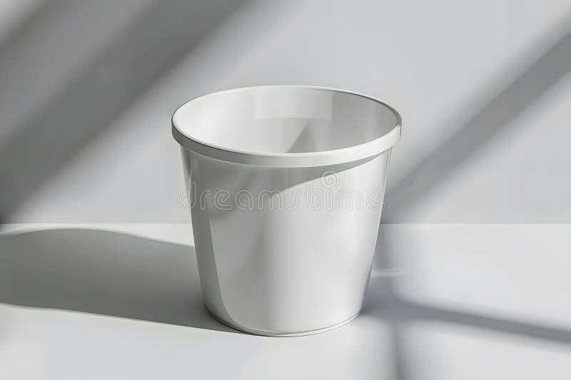Empty White Cylindrical Container Displays Versatile Design Potential ...