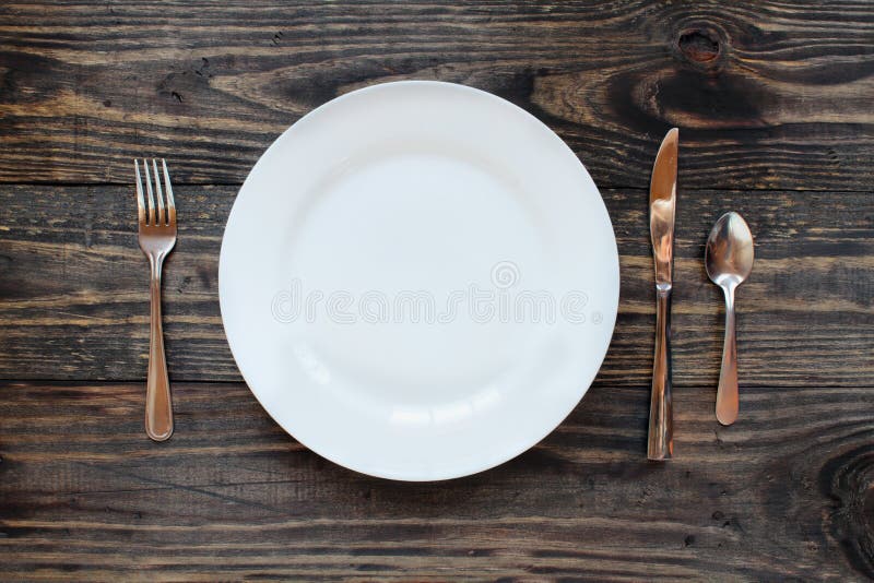 White dinner plate stock image. Image of metal, dishware - 15878725