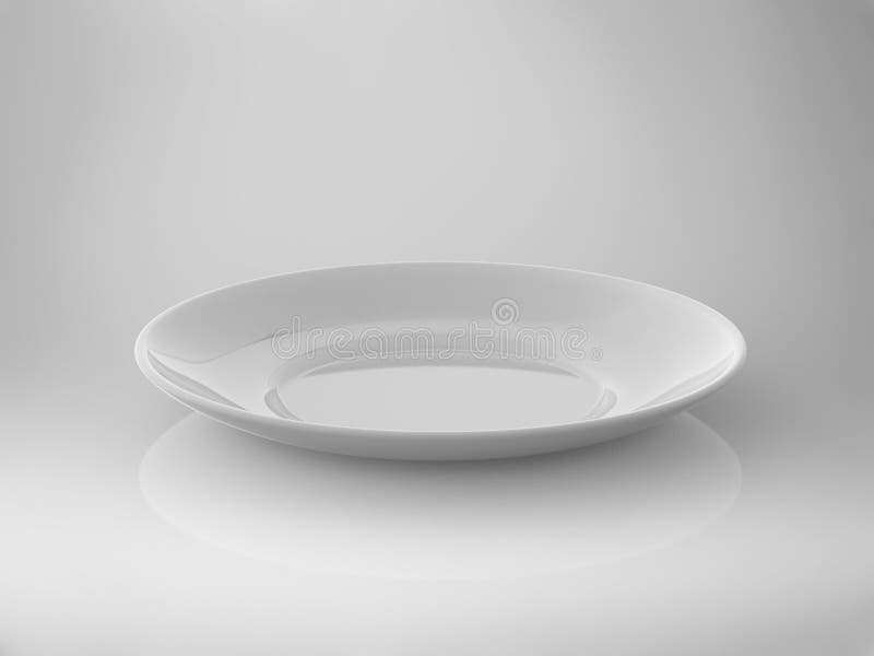 Empty white dish stock illustration. Illustration of restaurant - 173559213
