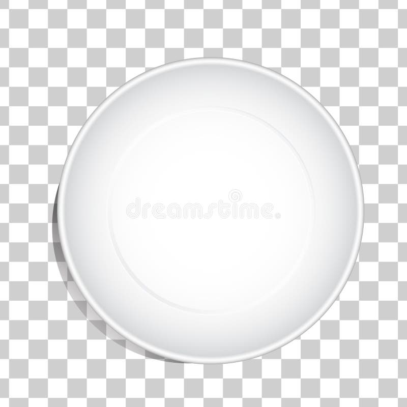 Empty White Dish Plate Background. Stock Vector - Illustration of ...