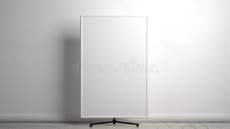Empty White Display Stand Screen Ai Generated Frame Mockup Minimal ...