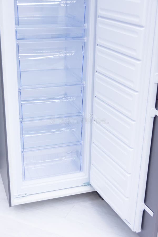 Empty White Freezers, Empty Fridge Door Open Stock Image - Image of ...