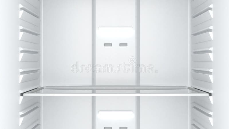 Empty Fridge, View from the Inside Stock Video - Video of kitchen ...