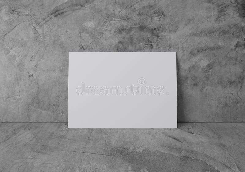Empty White Horizontal Rectangle A4 Paper Sheet Mockup, 3D Rendering ...