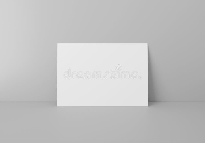 Empty White Horizontal Rectangle A4 Paper Sheet Stock Illustration ...