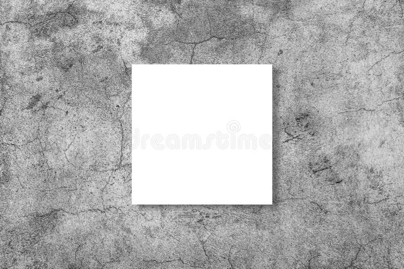 Empty White Horizontal Rectangle Poster Mockup On Grey Background Stock ...