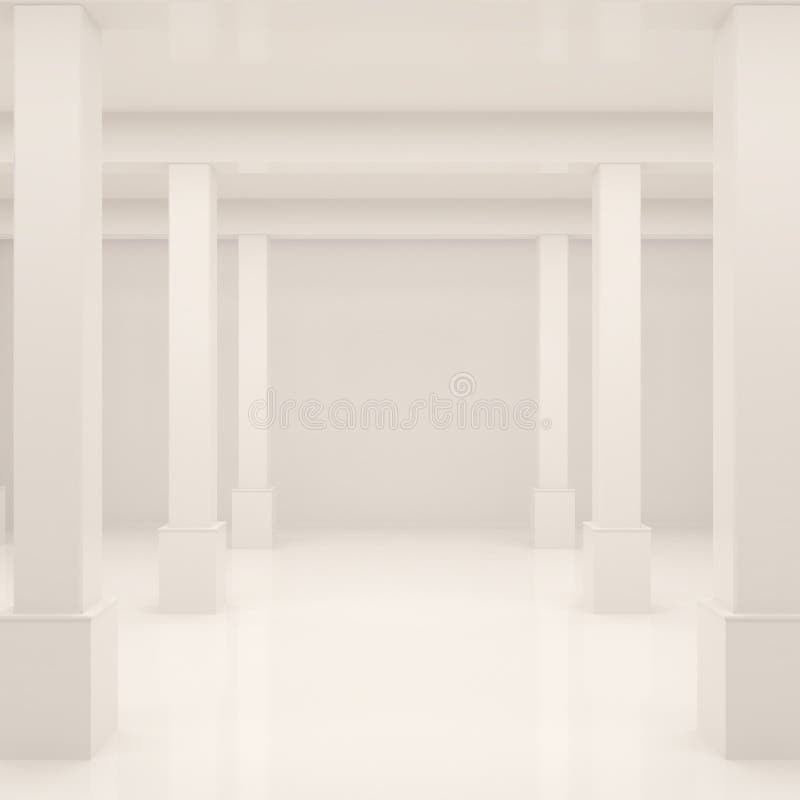 Empty White Interior stock illustration. Illustration of design - 15392593