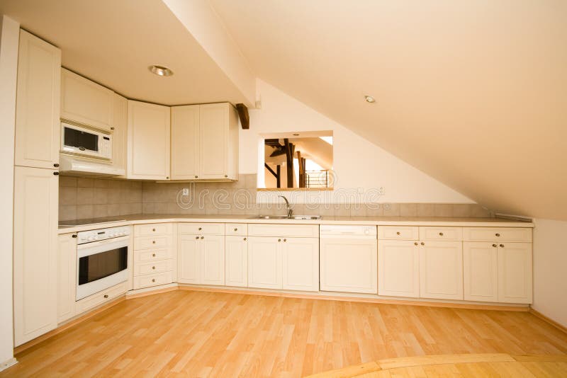 Empty white kitchen stock image. Image of stove, classic - 20396525